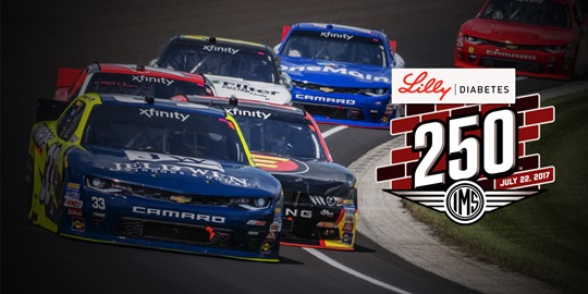 Stage Lengths Set for Lilly Diabetes 250 Race on July 22 at IMS
