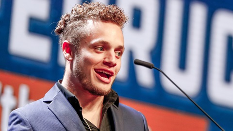 Santino Ferrucci speaks at 2019 Victory Celebration for 103rd ...